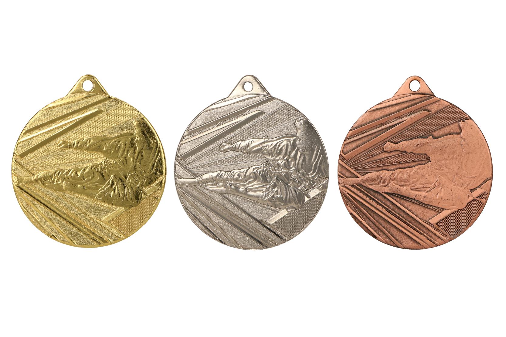 Medaille Kampfsport - in 3 Farben erhältlich (Ø 50mm) - inkl. Band oder Kordel