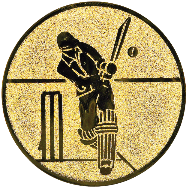 Emblem Cricket (25mm Gold)