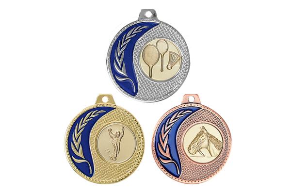Medaille 017 Ø 50 mm - inkl. Alu Emblem in 25 mm und - Band fertig montiert